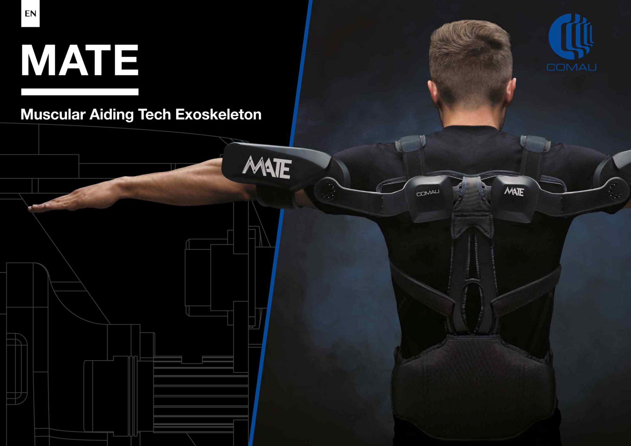MATE exoskeleton by Comau: The worker at the center