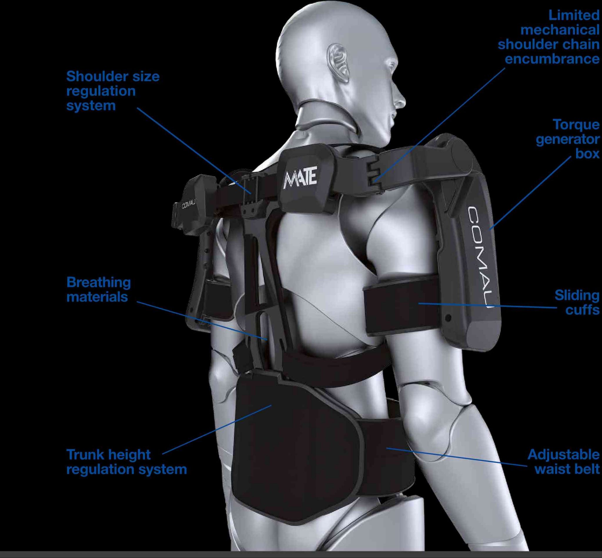 MATE exoskeleton by Comau: The worker at the center